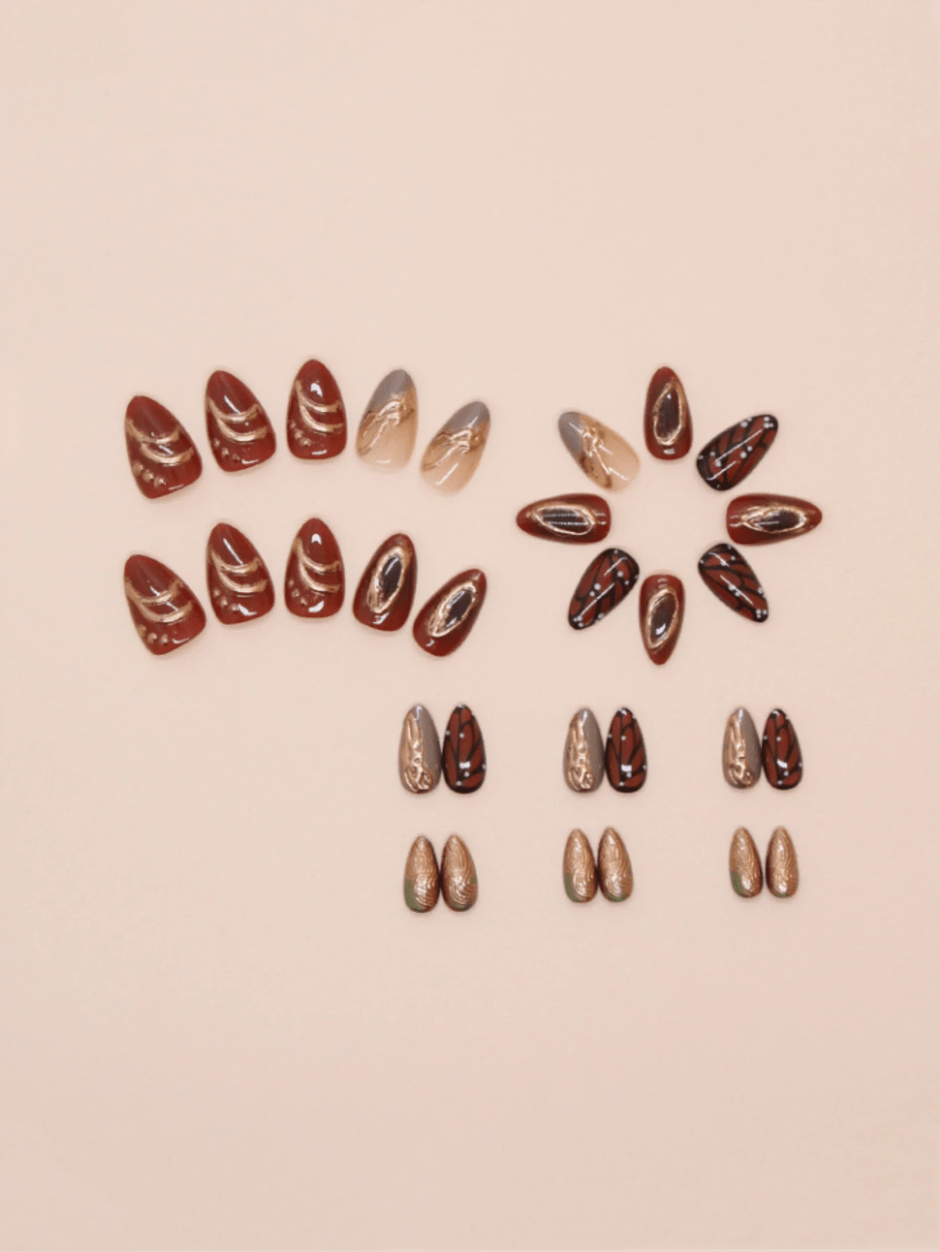 30 Pieces Of Fake Nails+1 Jelly Glue+1 And Filing Strip, Fake Nails ...