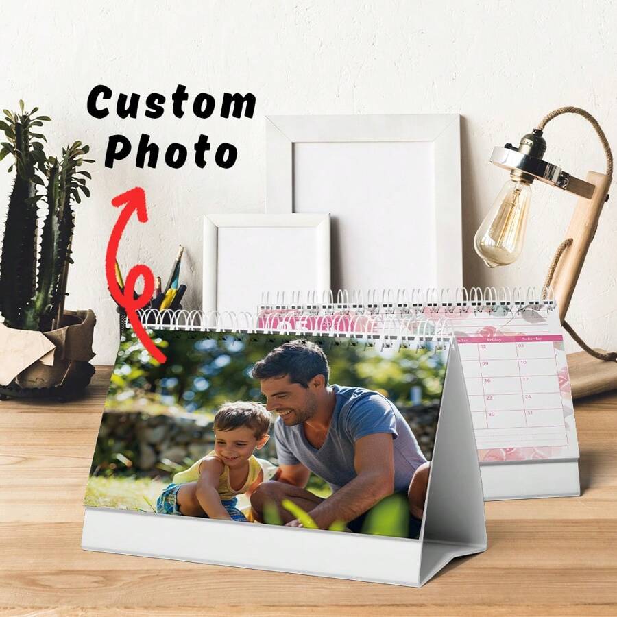 [Personnalisé] Calendrier 2025-2026 - Calendrier de bureau personnalisé 12 mois, cadeau pour les ...