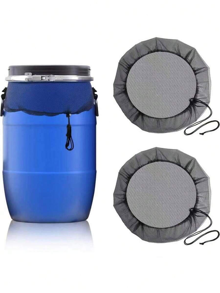 1pc Mesh Cover For Rain Barrels, Polyester Barrel Cover, Water Tank ...