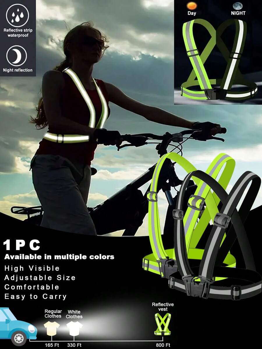 1pc Adjustable High Visibility Reflective Band, Safety Reflective Gear ...