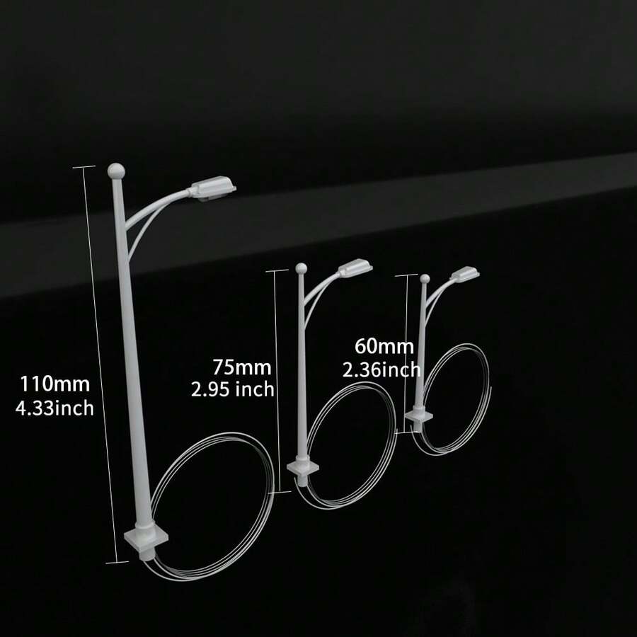 Scale Model LED 3V Street Lamp Lighting Single Head Train Layout ...