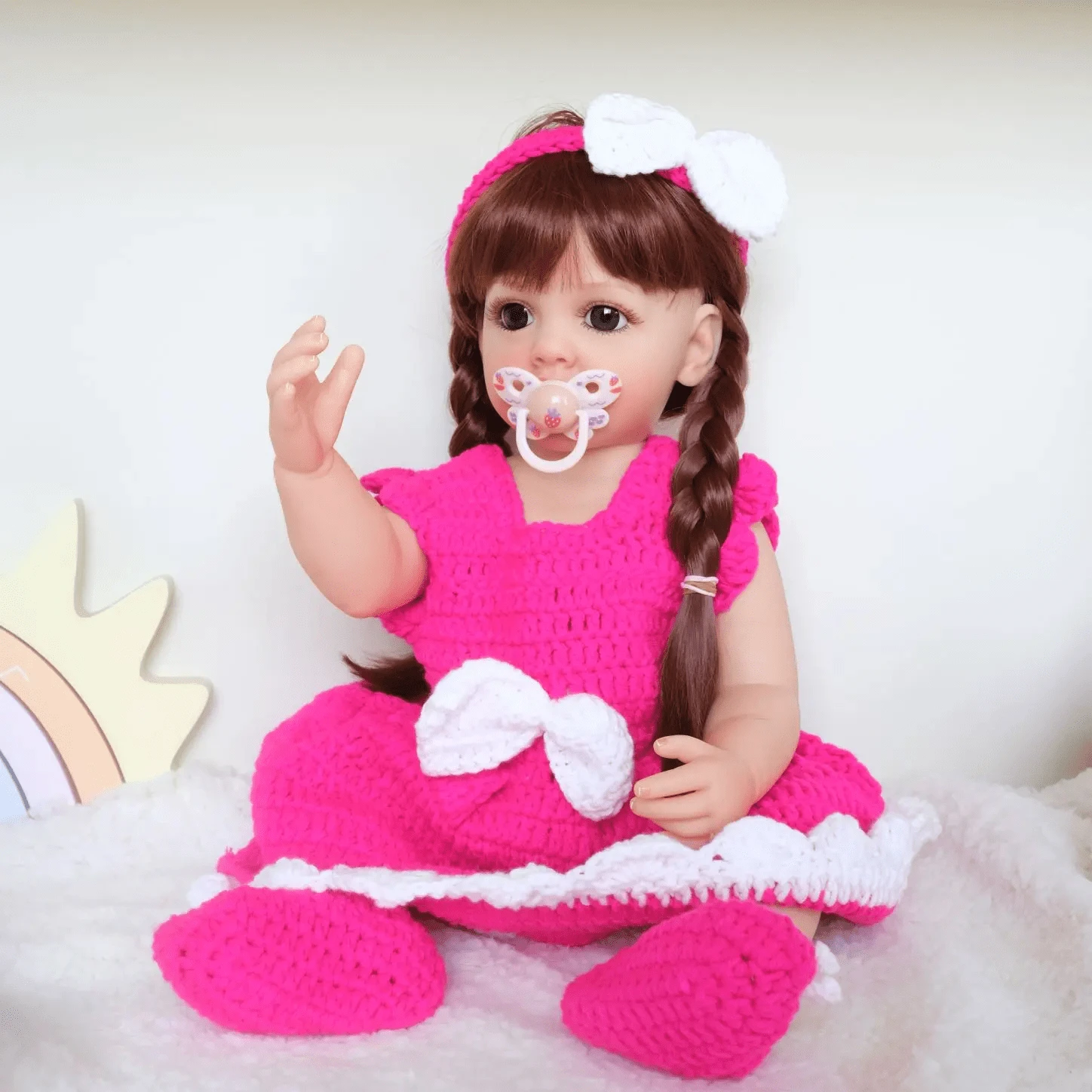 NPK 55CM Full Body Silicone Soft Touch Reborn Toddler Princess Betty ...
