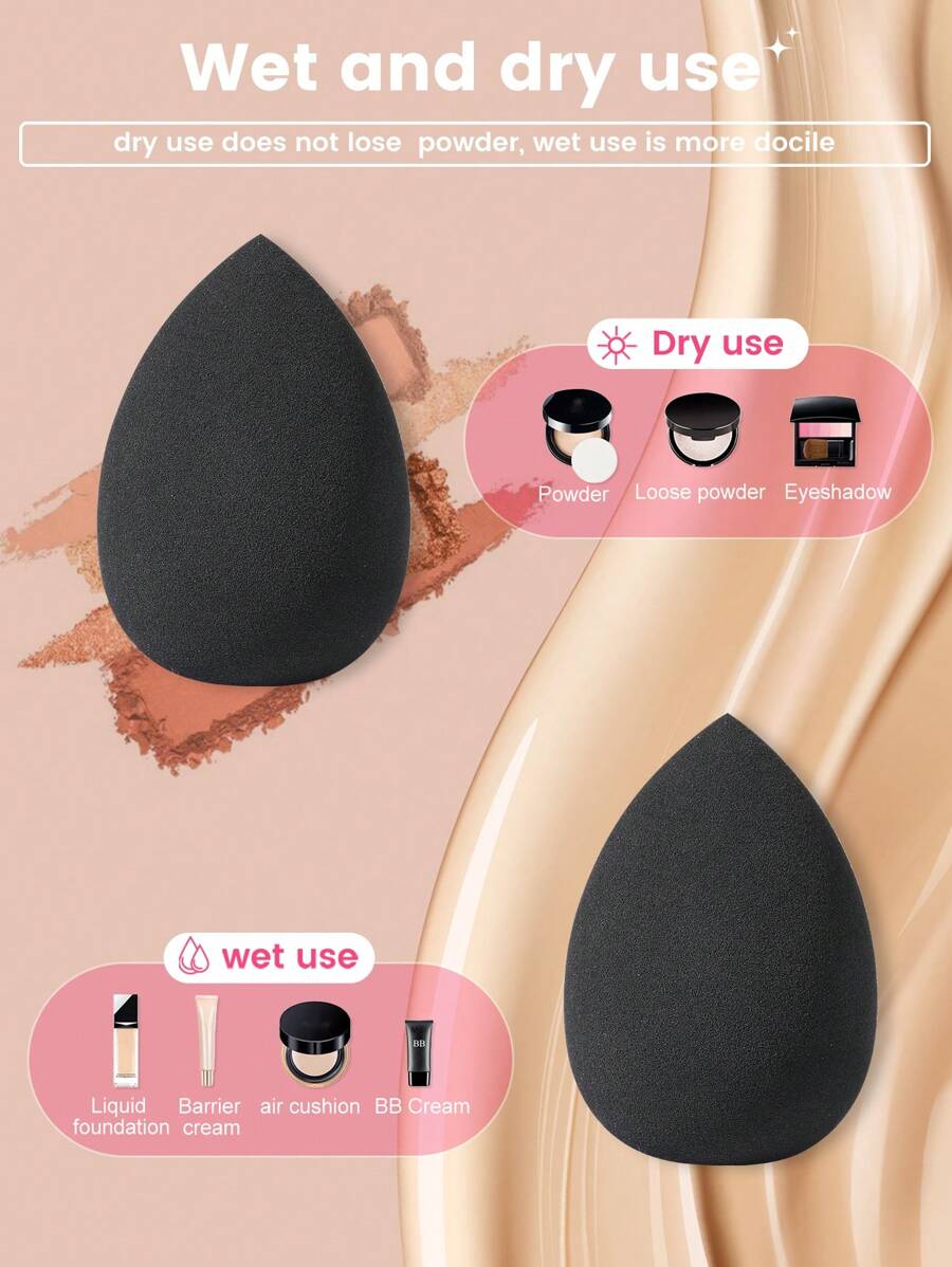 15pcs/Set Makeup Sponge Kit: 6 Different Shaped Beauty Blenders For ...