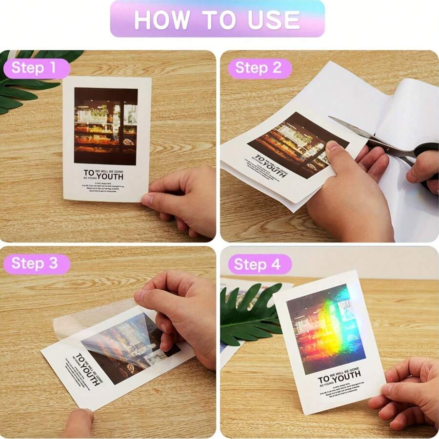 Size:2.9*4.1inch 50 Sheets Premium Cold Laminated Film Overlay ...