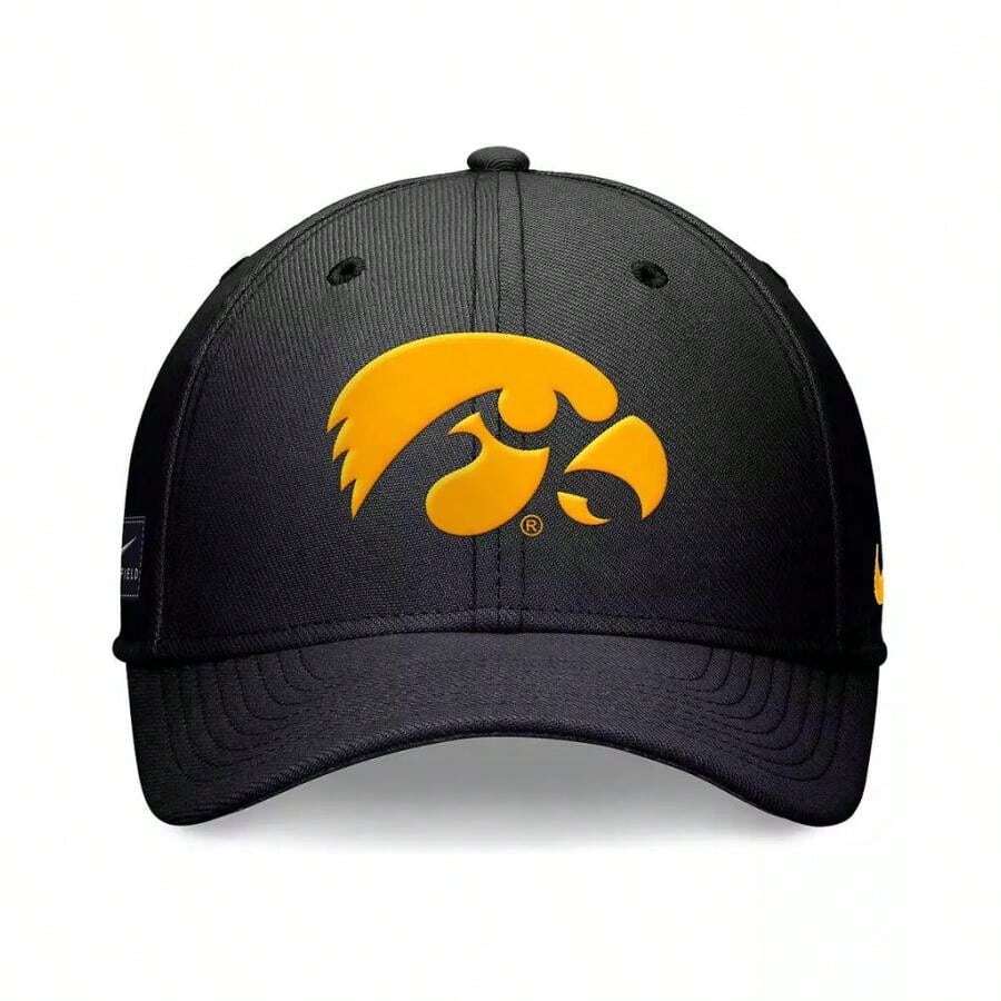 Nike Men's Black Iowa Hawkeyes 2024 On-Field Swoosh Flex Hat | SHEIN USA