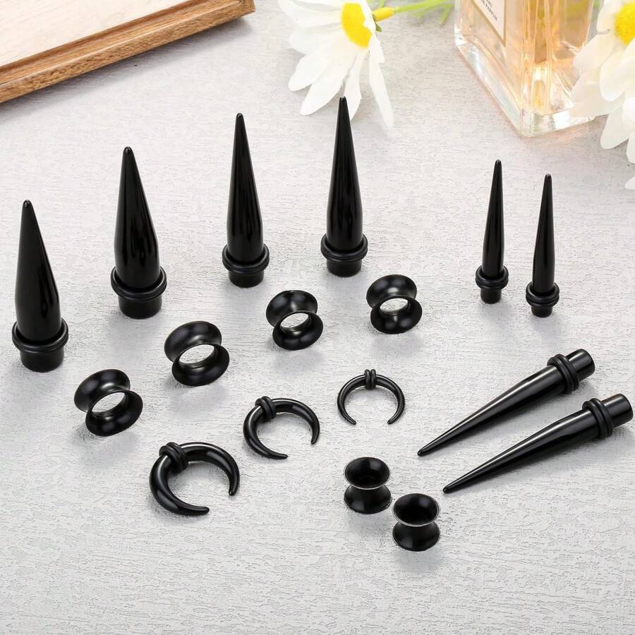 Leocuci Septum Pincher Tapers Acrylic Ear Stretching Tapers Plugs ...