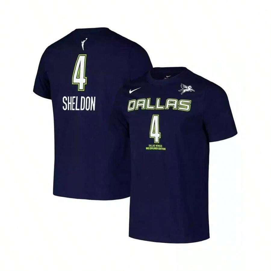 Nike Men's And Women's Jacy Sheldon Navy Das Wings 2024 WNBA Draft Name ...