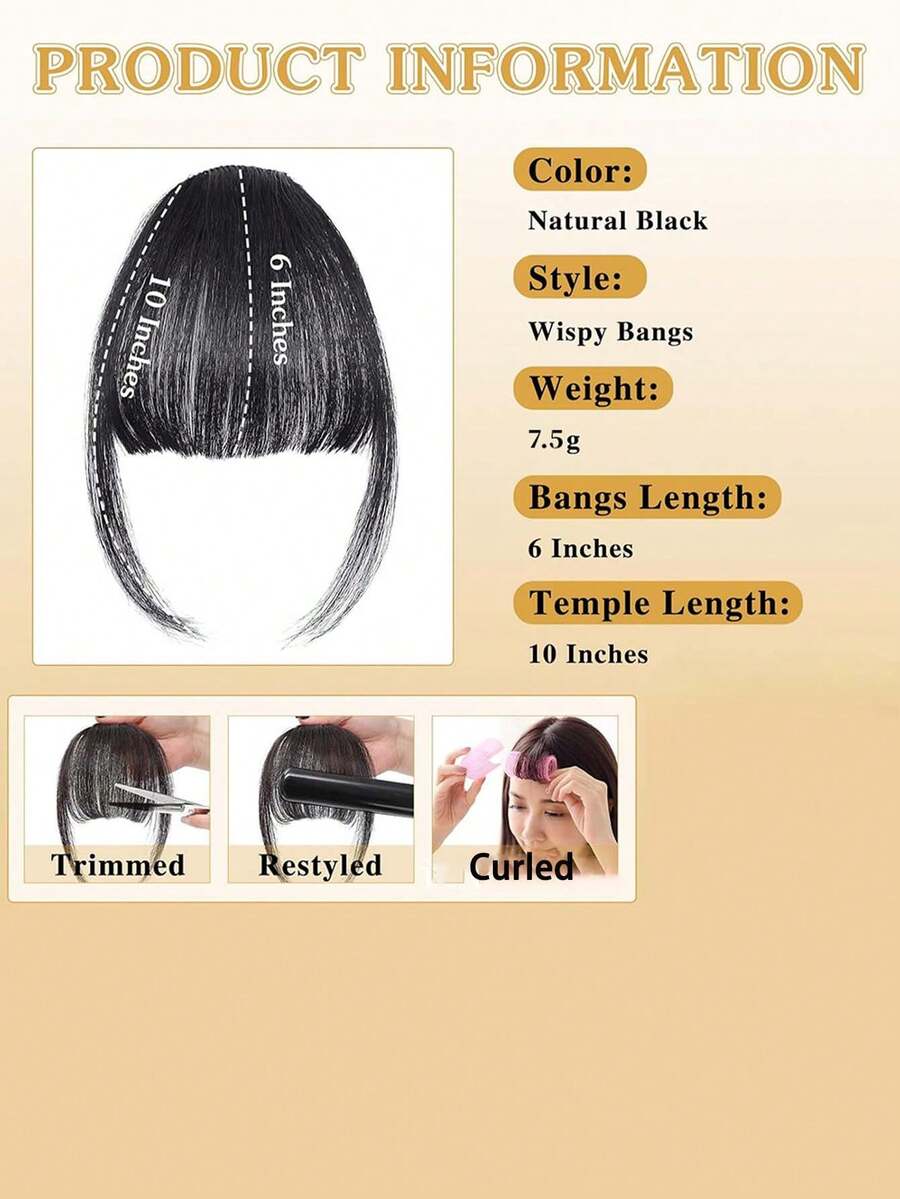 10 Inch Long European And American Wig With 6 Inch Bangs, Thin Side ...