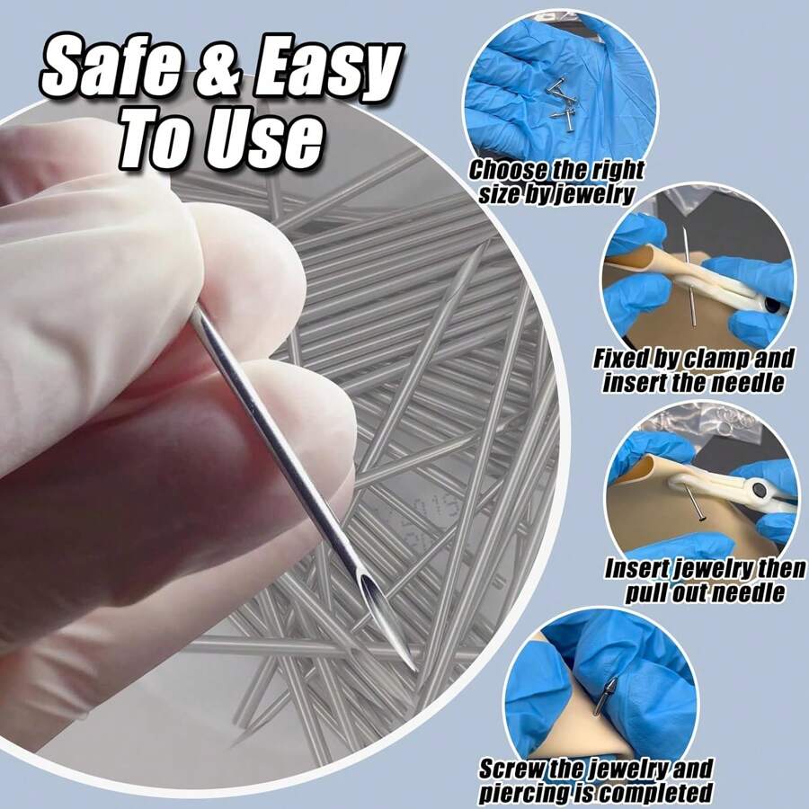 Mixed Piercing Needles Body Piercing Kit With Disposable Piercing ...