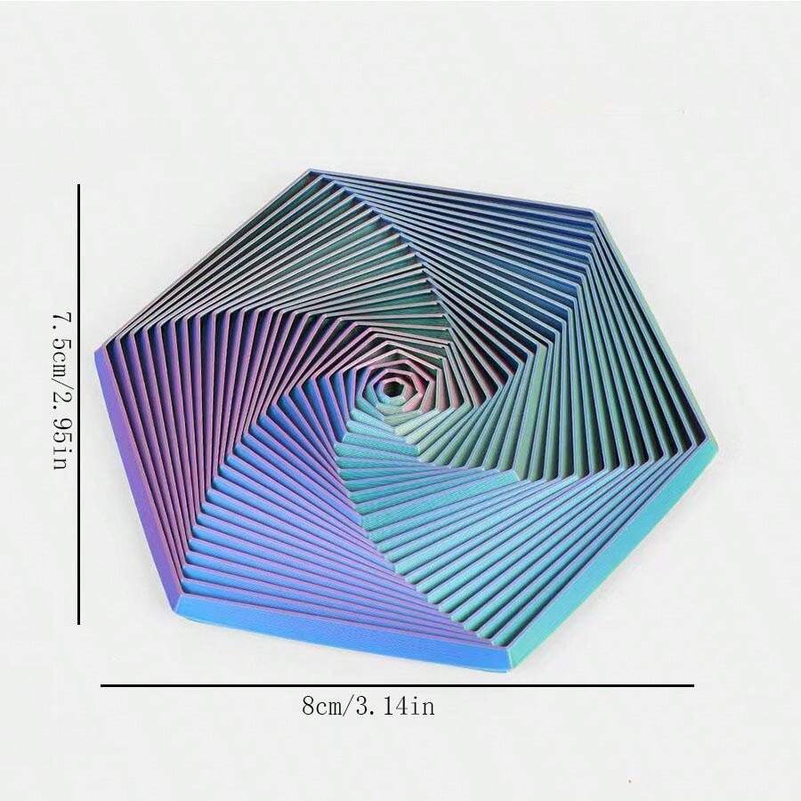 3D Printed New Style Fractal Fidget Hexagon. Rotating Fidgety Hexagonal ...