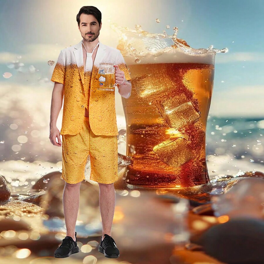 Men Beer Suit Role Play Adult Oktoberfest Costumes For Costumes | SHEIN UK