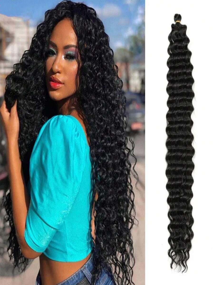 Ocean Wave Crochet Hair 22 Inch Curly Braiding Hair Deep Wave Crochet ...