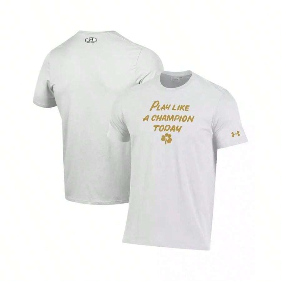 Under Armour Boyfriend Style Men's White Notre Dame Fighting Irish ...