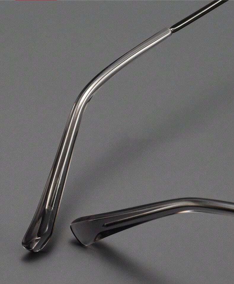 Designer Rimless Titanium Eyeglasses Frame For Men, Ultra-Light Pure ...