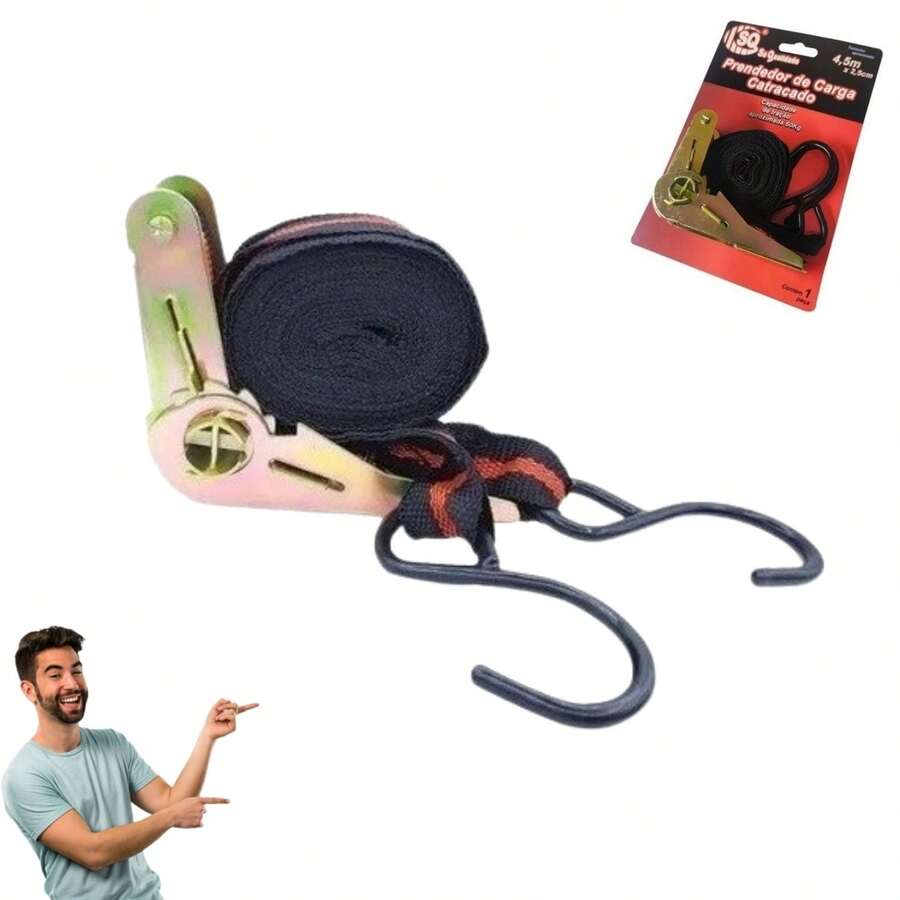 4.5m Cargo Strap Cable Tape With Super Strong Ratchet For Securing ...