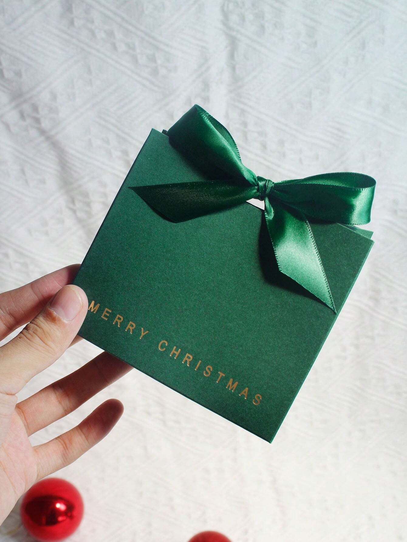 10pcs Elegant Merry Christmas Mini Gift Bags With Satin Ribbons ...