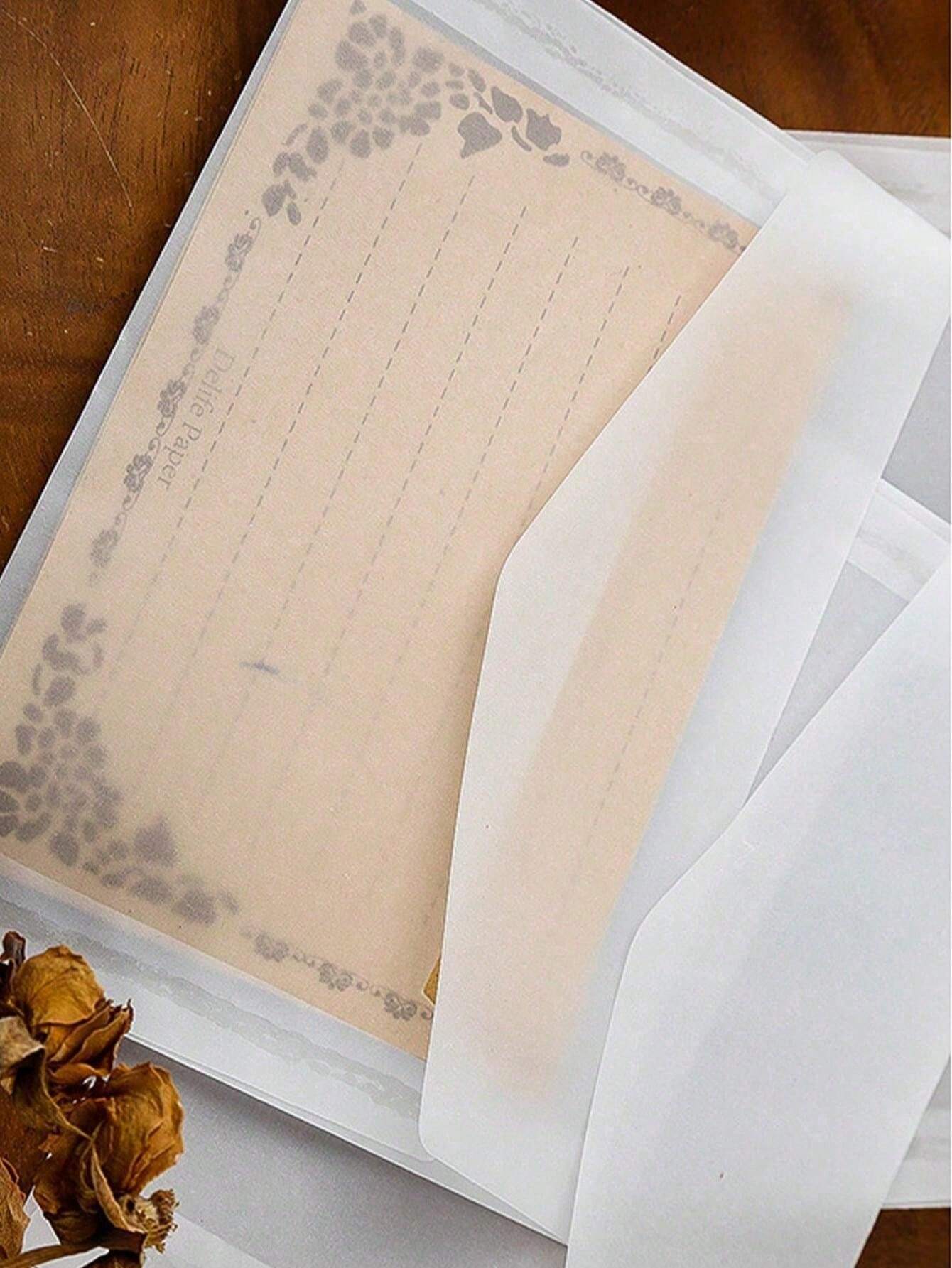 Multiple Pieces Of Semi-Transparent Vellum Envelopes, Semi-Transparent ...