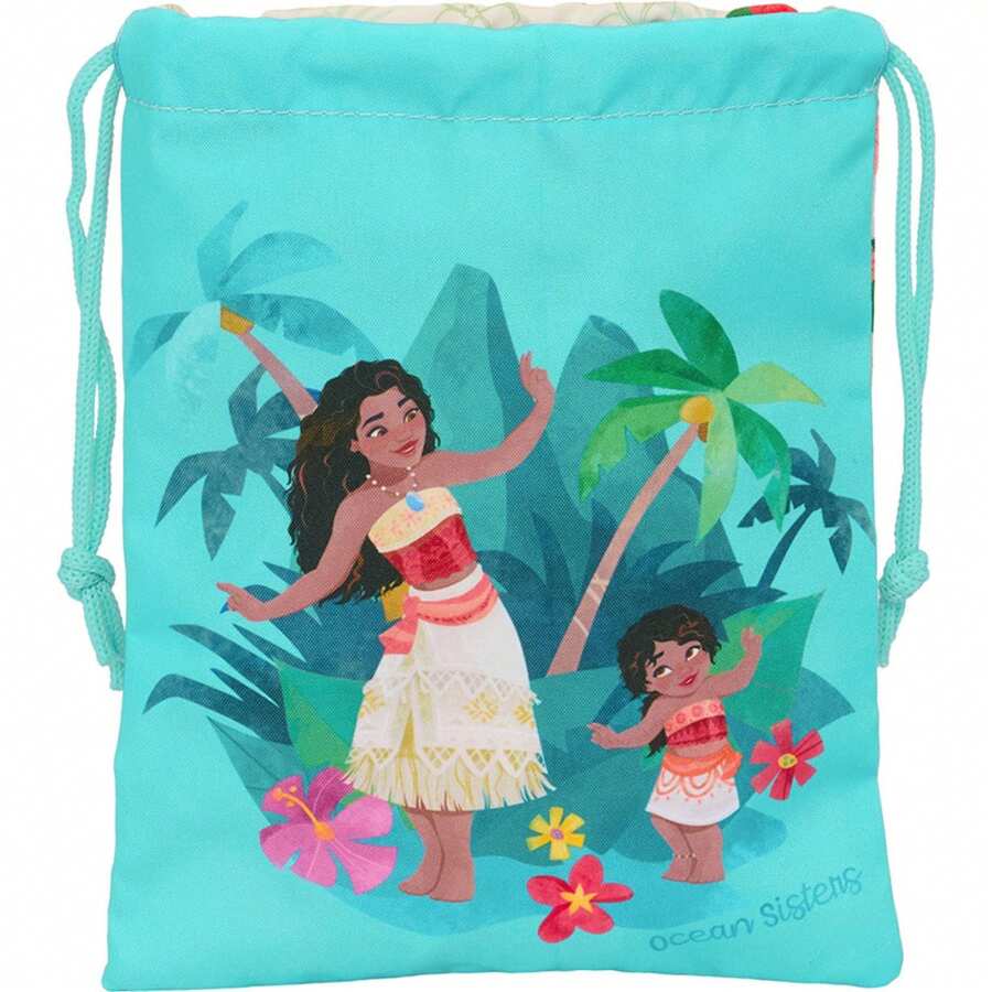Disney Moana Snack Bag com fecho ajustável com cordão fácil de abrir e ...