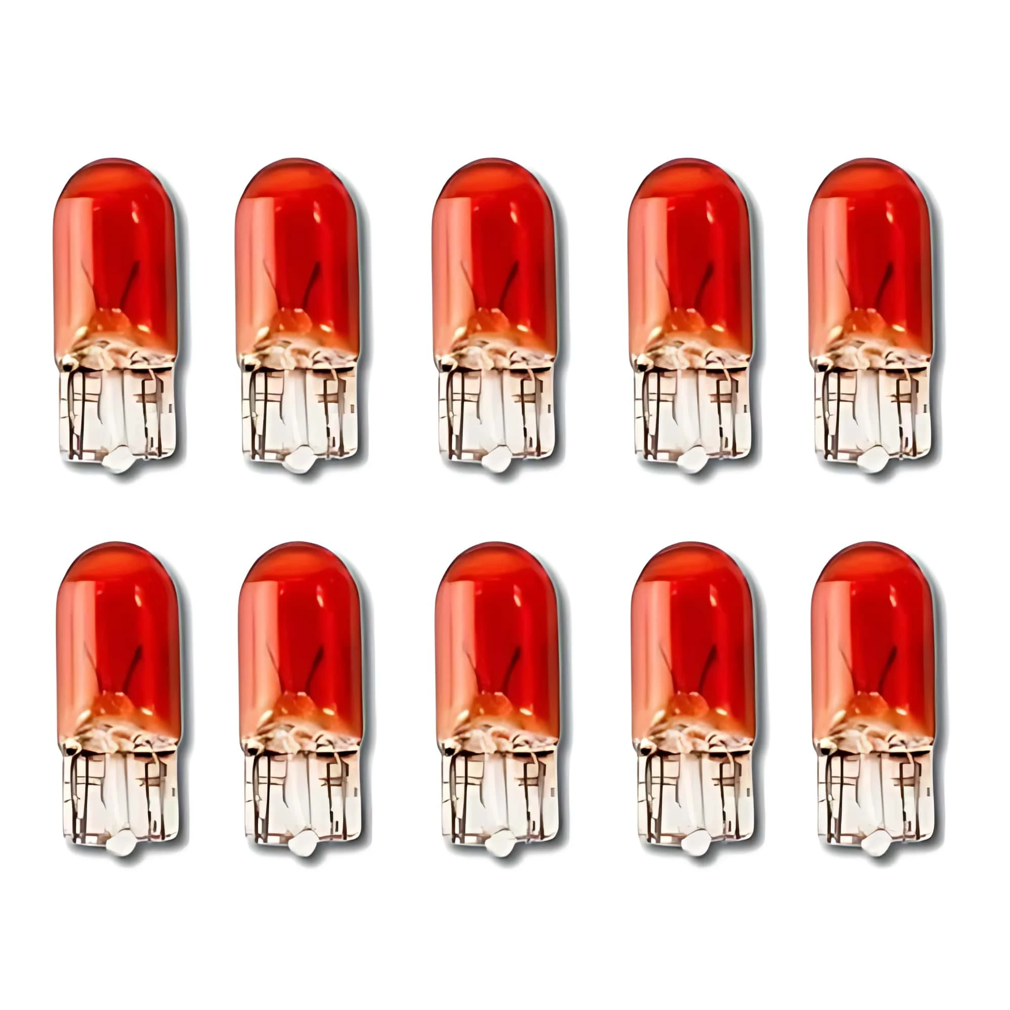 10 T10 Bulbs Crushed Amber 2821 12v 5w Drop Flashlight Half Light ...