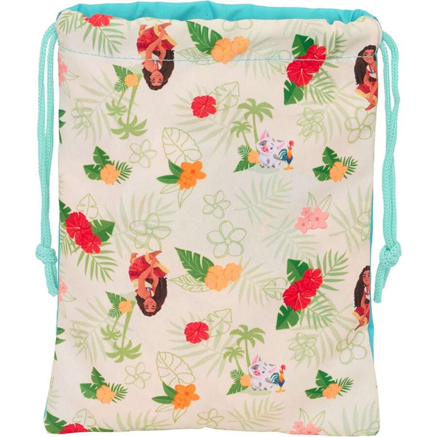 Disney Moana Snack Bag com fecho ajustável com cordão fácil de abrir e ...