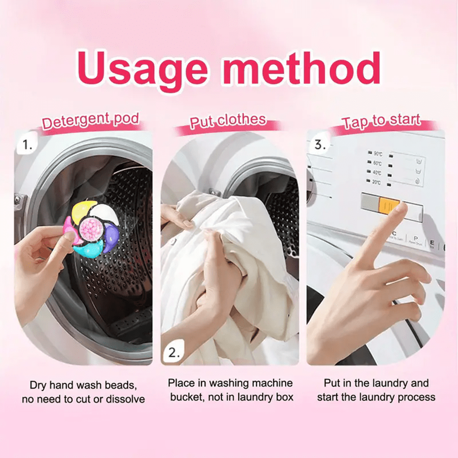 6-In-1 Laundry Detergent Pearls, Long-Lasting Fragrance, Antibacterial ...