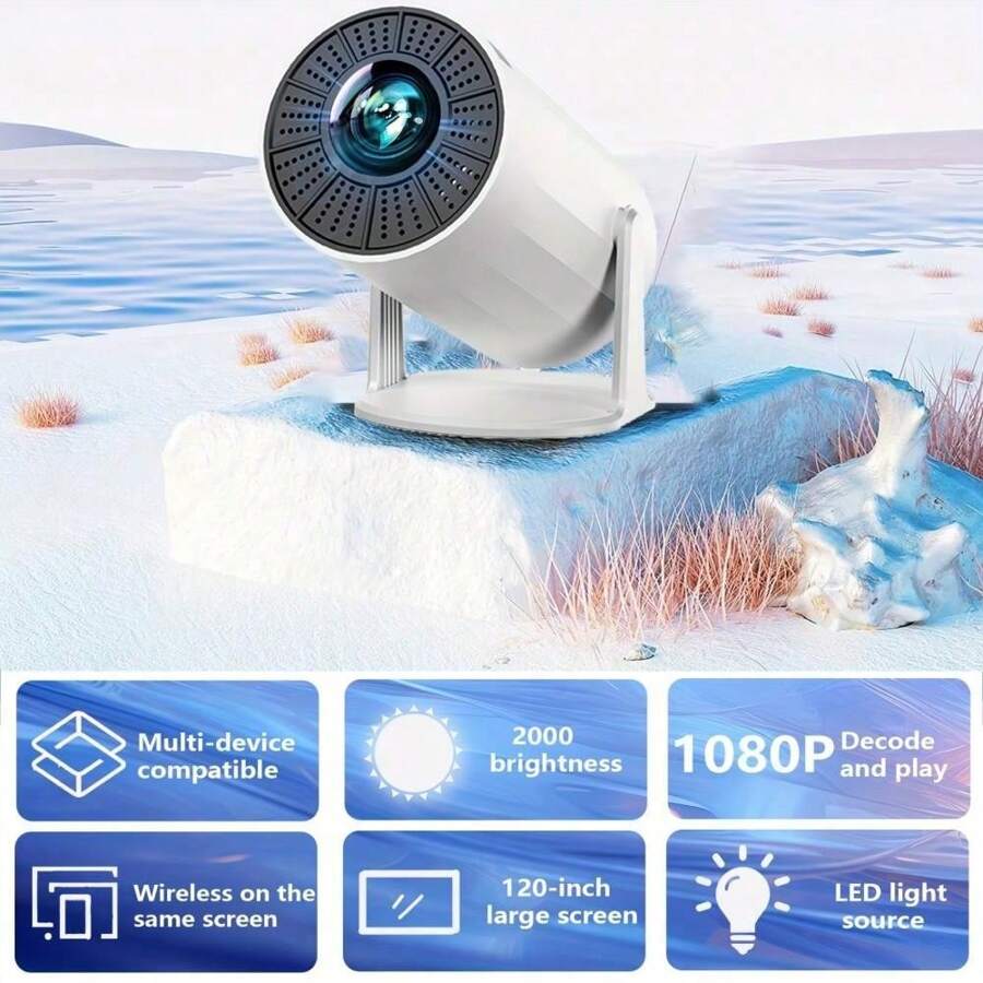 New HY300 Black Matte Version Smart Projector, 4K Portable Projector ...