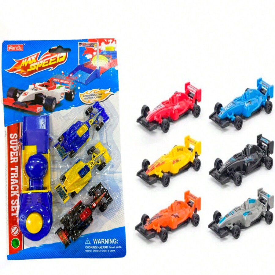 Fun Combo: 3x3x3 Magic Cube + 3 Mini Formula 1 Cars Kit With Launcher ...