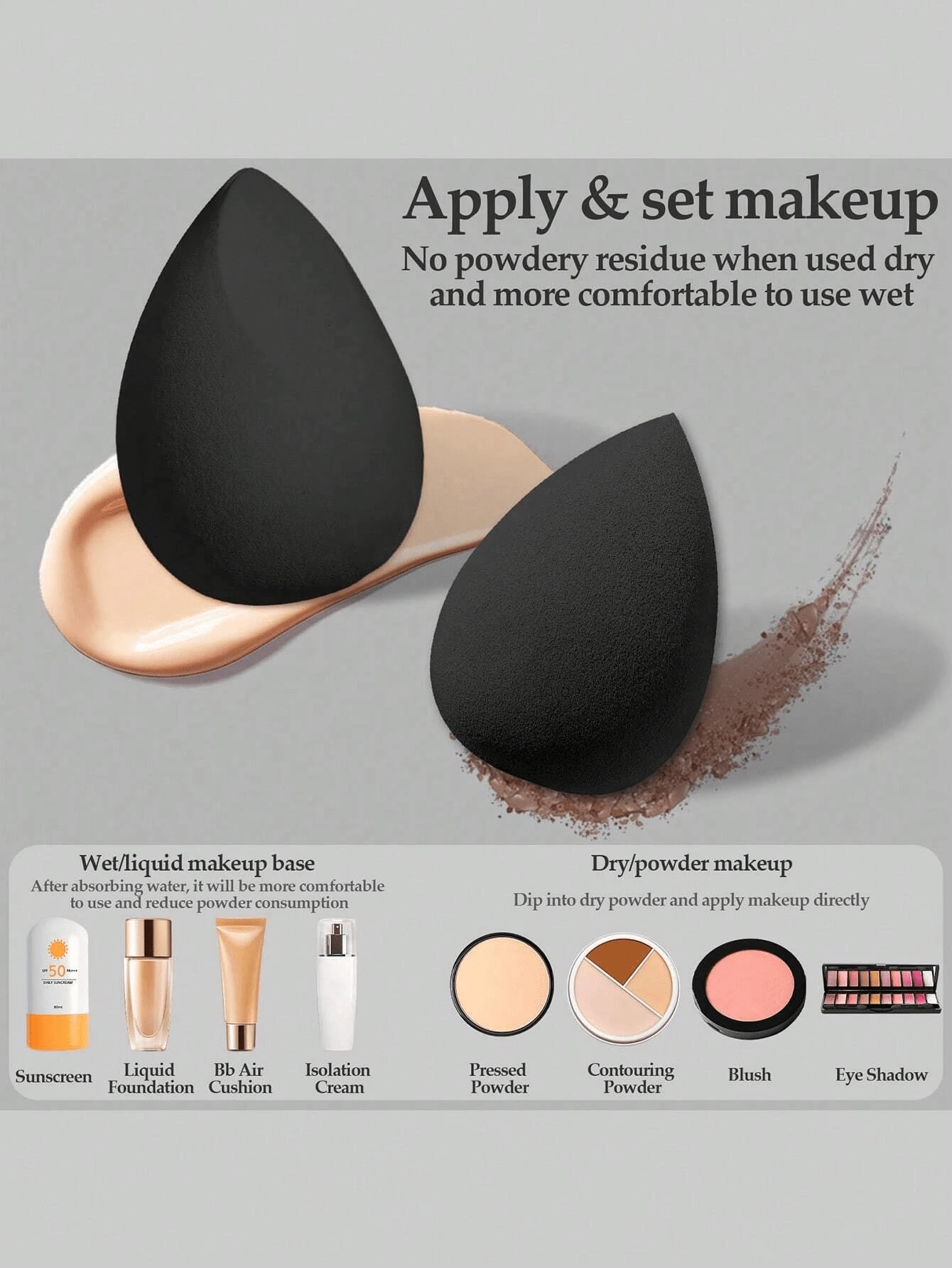 14pcs Makeup Sponge Set With Storage Container, Soft Beauty Sponge ...