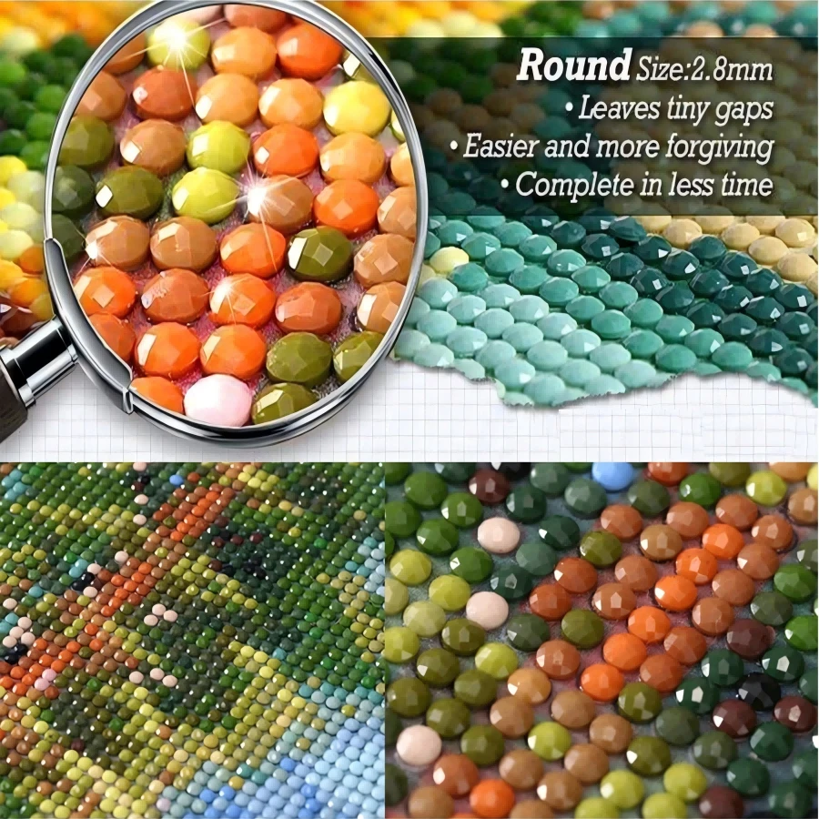 DIY Mosaic Diamond Beast Tiger, Lion, Cheetah, Wolf Diamond Art Kit ...