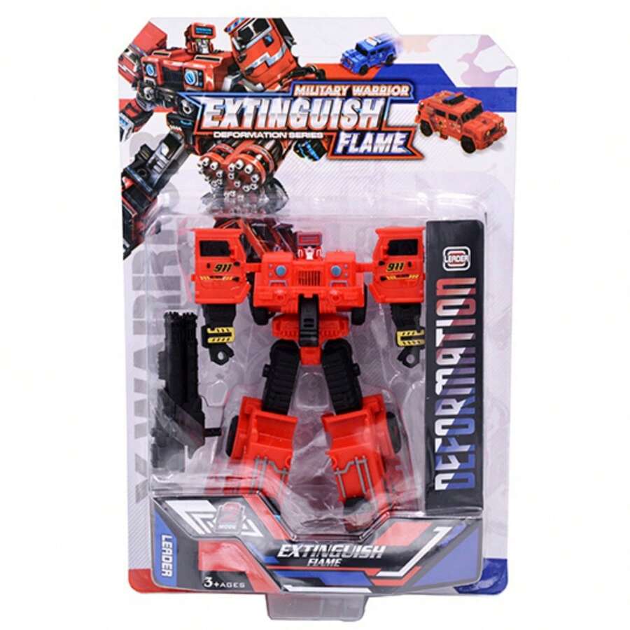 Transformer Extinguish Flame Robot - 2 In 1 Toy! From Robot To 911 ...