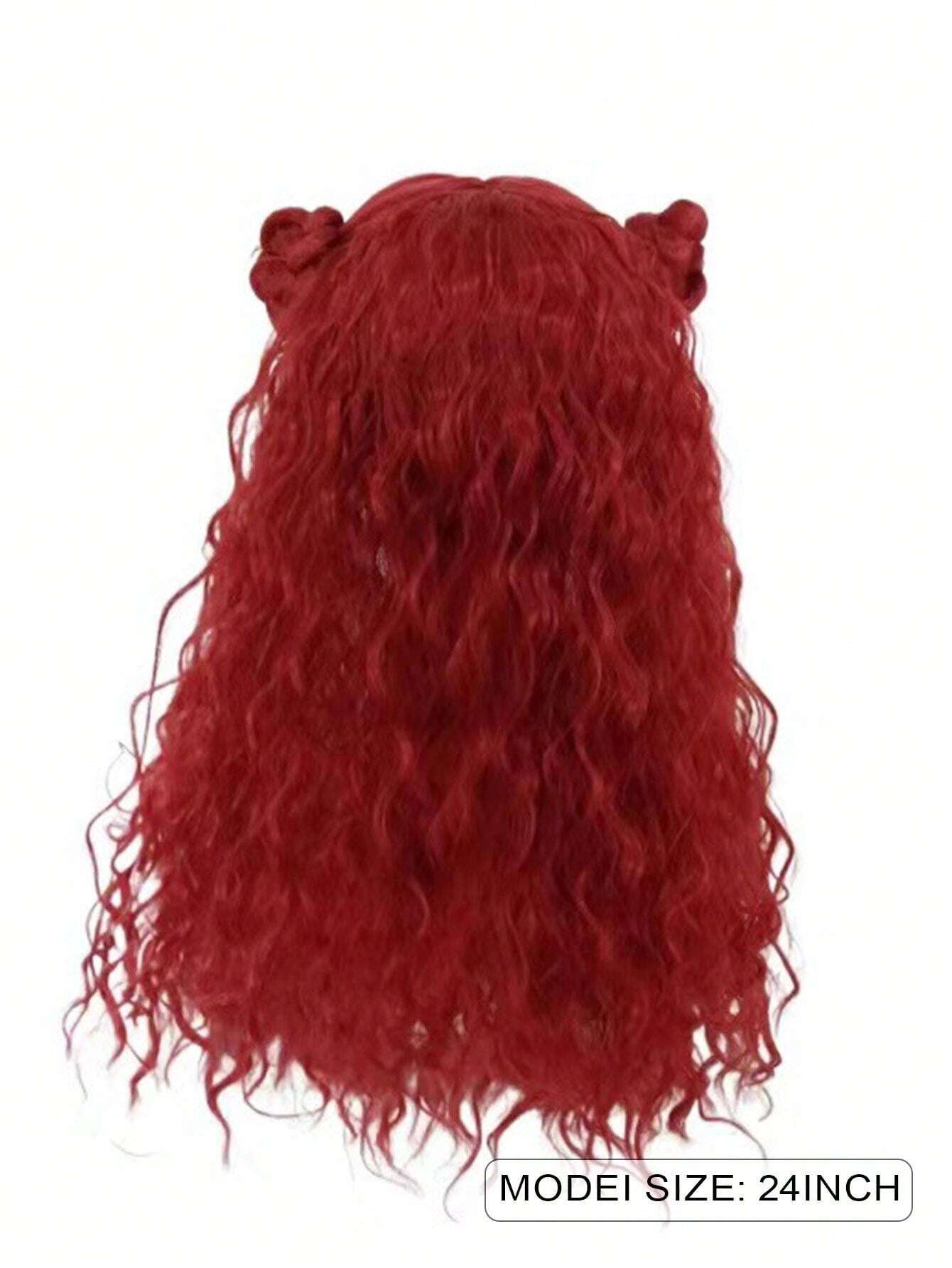 Red Descendants The Rise Of Red Cosplay Wig Wigs Red Long Hair Curly ...