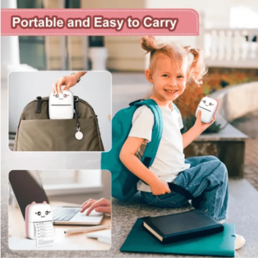 Mini Portable Pocket Thermal Printer Wireless Bluetooth Image | SHEIN USA