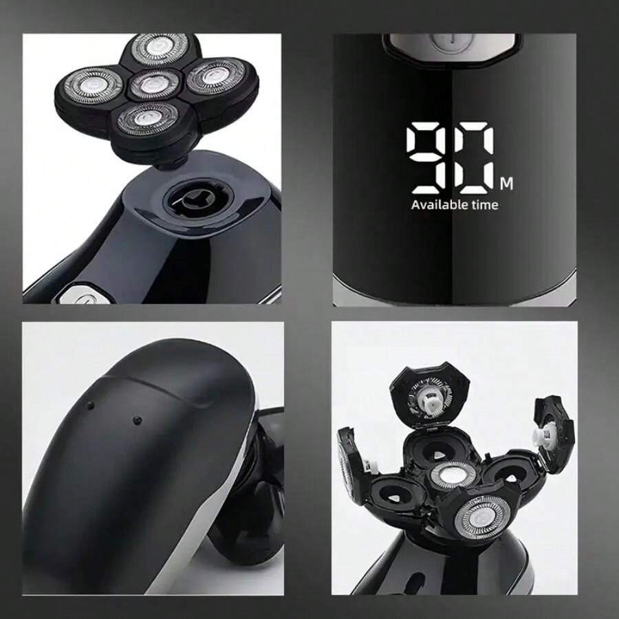 Rasoio elettrico per uomo con display LED - Rasoio per testa rasata ...