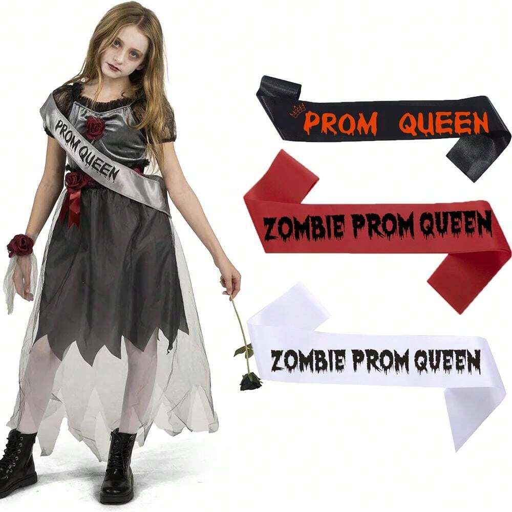 Halloween Prom Queen Sash Belt Halloween Bloody Sash Zombie Prom Queen ...