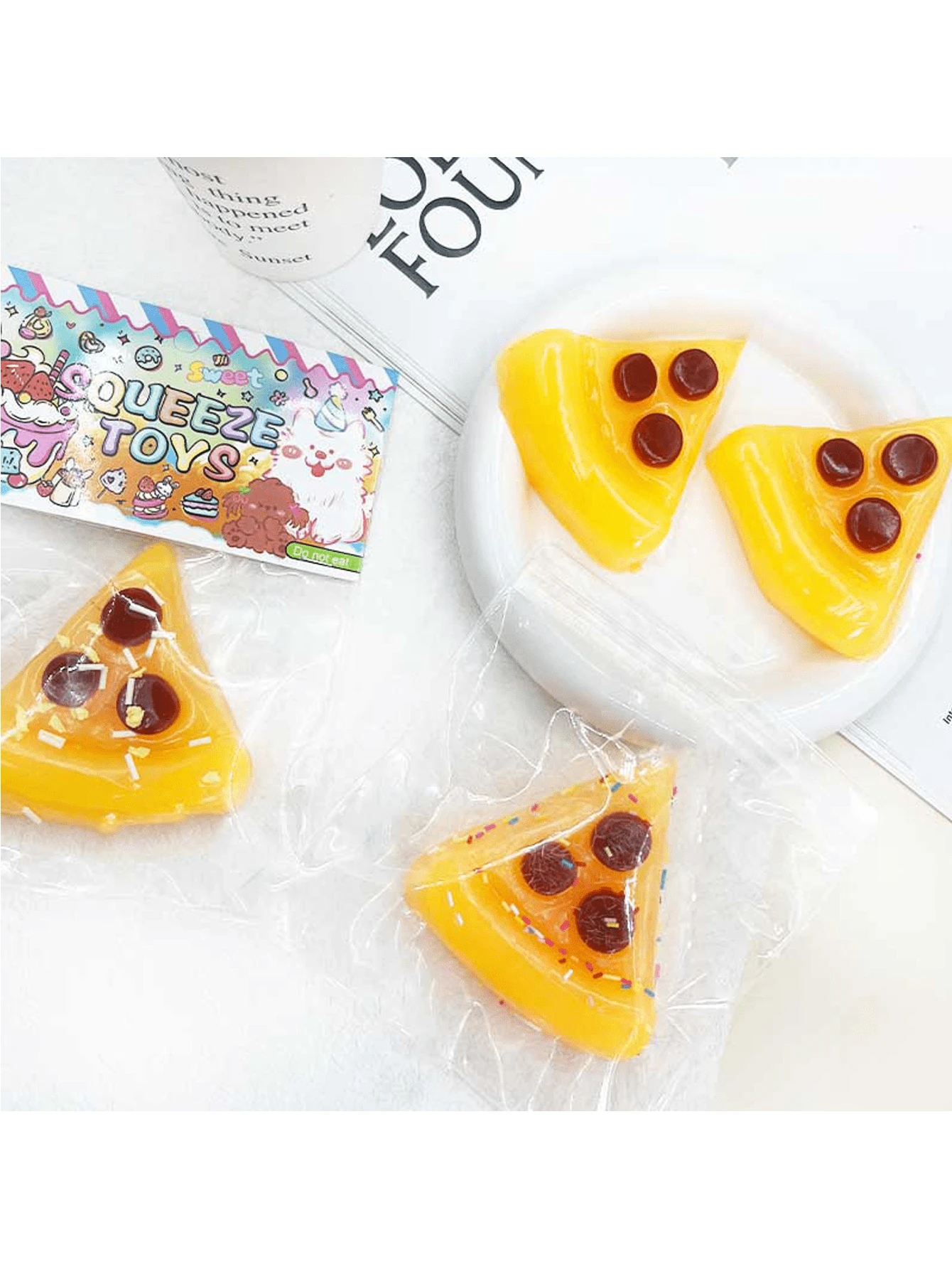 Pizza Squishy Toy, Realistic Simulation Food Squeeze Stress Relief Anti ...