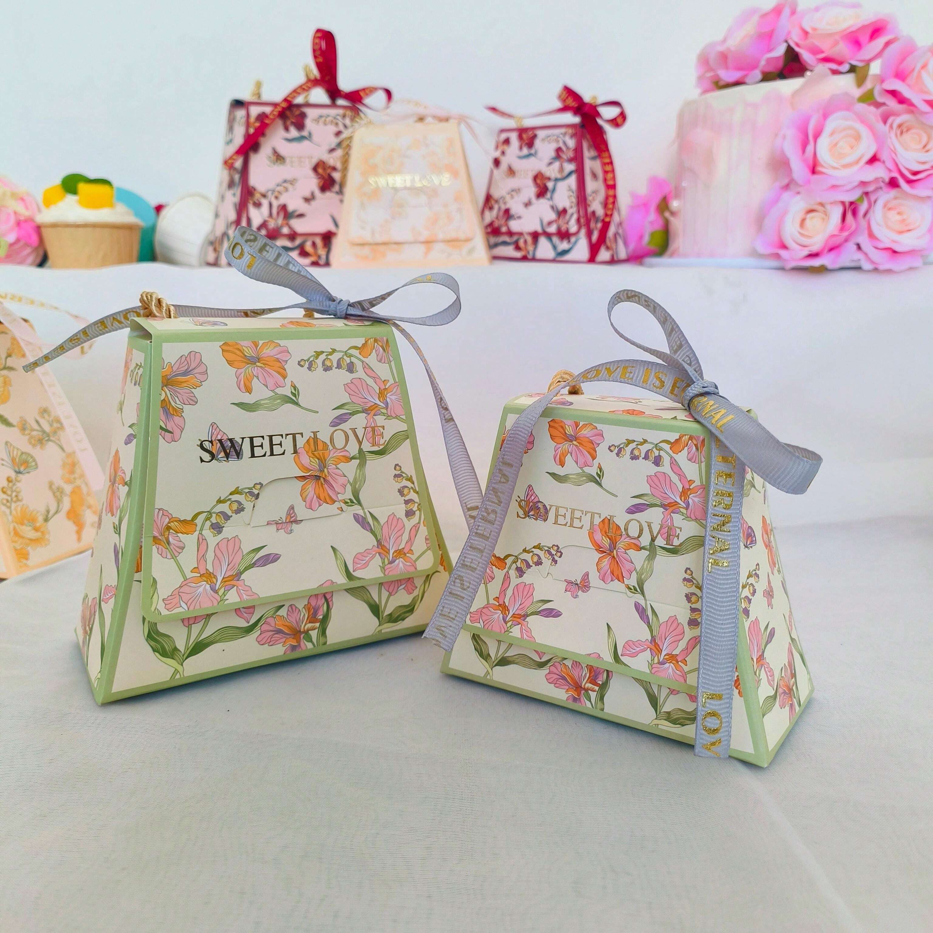 New Wedding Favor Boxes Handheld Style Gift Boxes For Wedding Candy ...