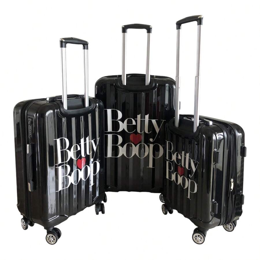 Betty Boop 3-Piece Hardshell Spinner Luggage Set - Iconic Design With ...