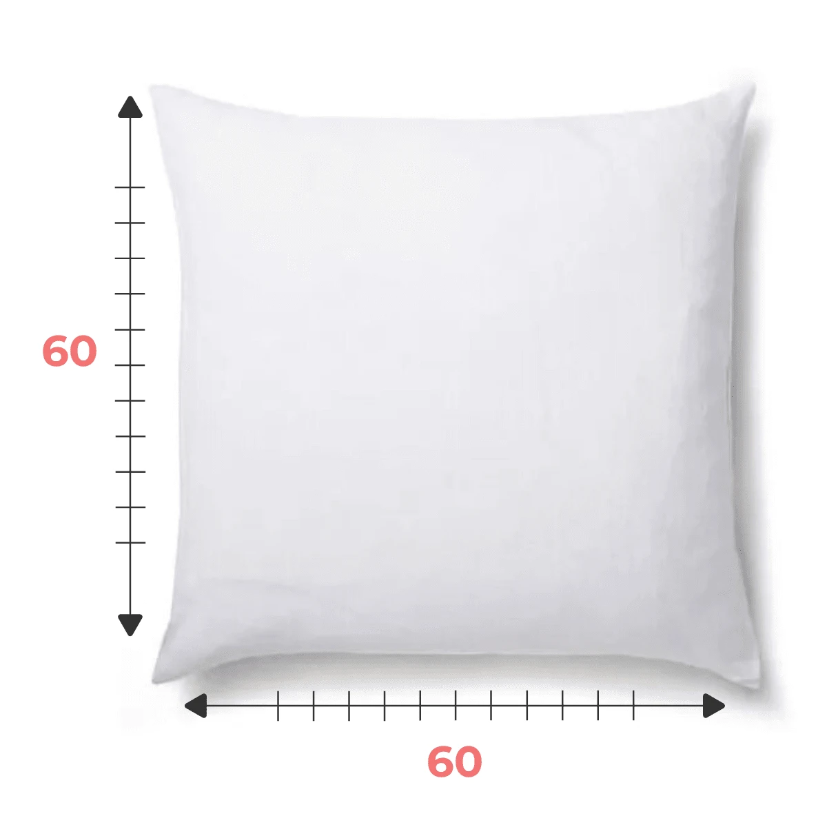 Full Cushion 60x60 Large Waterproof Cushion 100% Cotton Various Colors ...