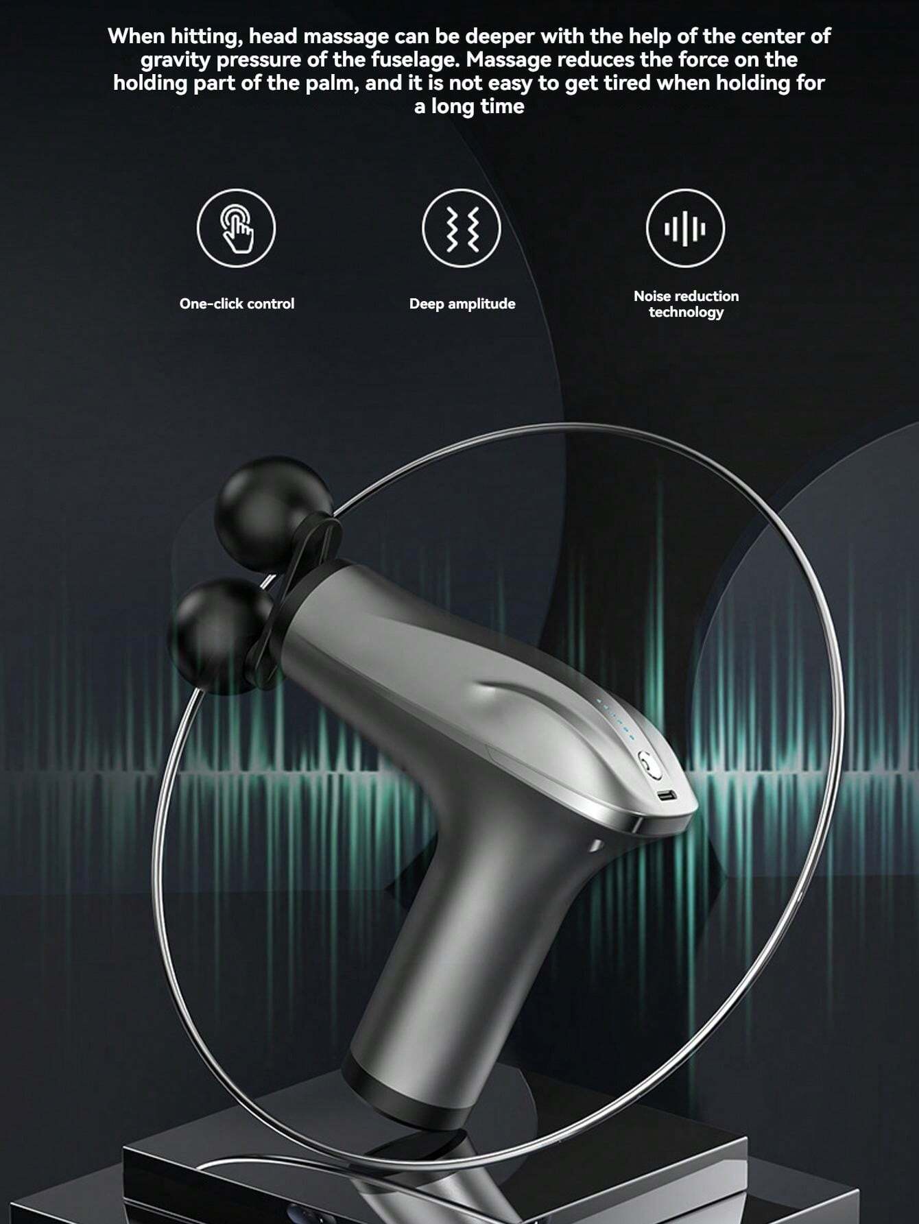 Christmas Gift Portable Dual-Head Massage Gun Muscle Massager, Electric ...