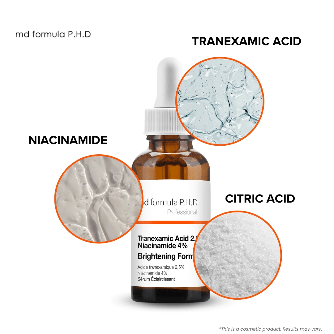 MD Formula P.H.D Sérum illuminateur - Acide tranexamique 2,5%, Niacinamide 4% Anti-âge et ...