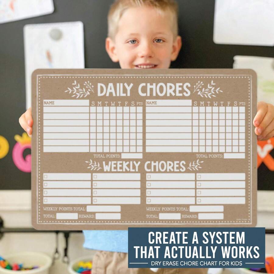 Rustic Magnetic Chore Chart For Adults - Chore Board For Family Chore ...