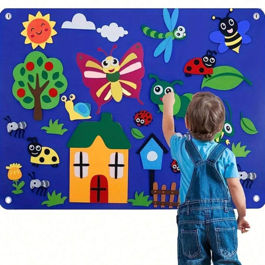 Insect Felt Story Board For Toddlers Learning Activities, Sensory With ...