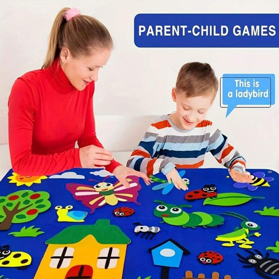 Insect Felt Story Board For Toddlers Learning Activities, Sensory With ...