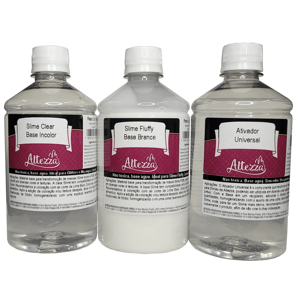Super Premium Complete Slime Kit - Clear Glue 500g + Fluffy Glue 500g ...