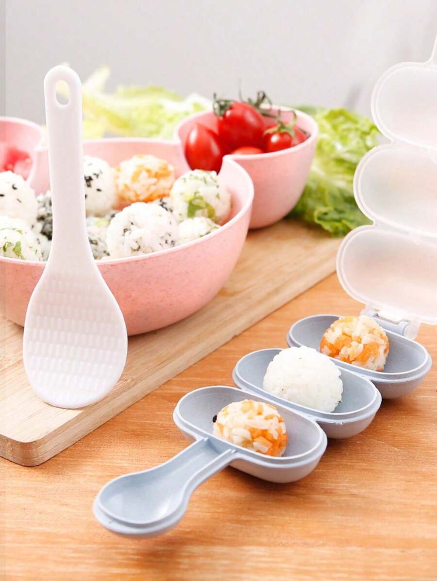 2pcs Rice Ball Mold Set, Sushi Mold With Rice Spoon, Sushi Making Tool ...