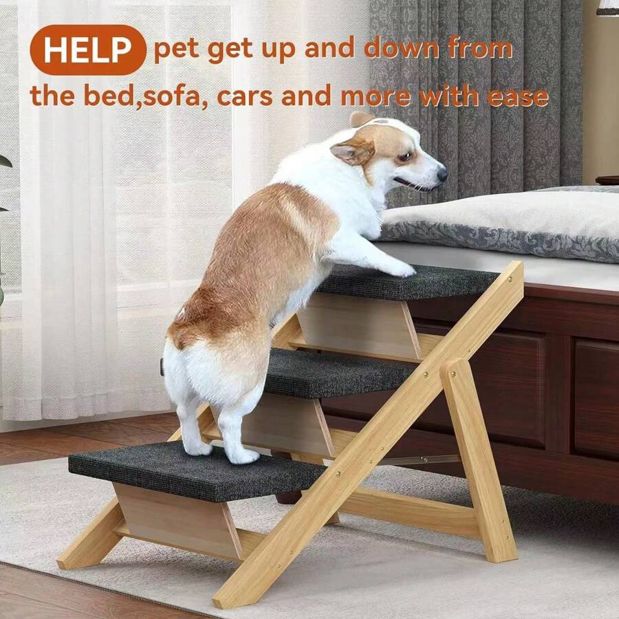 Pet Dog Staircase Dog Ladder Adjustable Slope Dog Ladder Foldable ...