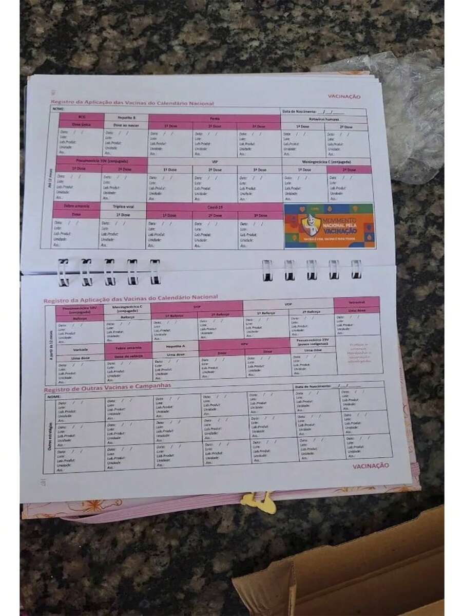 Vaccination Booklet With Holographic Cover And Plastic Pocket | Mode de ...