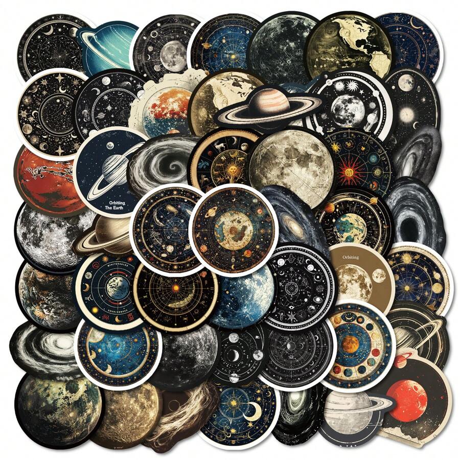Planet Stickers Space Stickers Pack 50PCS, Stickers Gifts For Adults ...