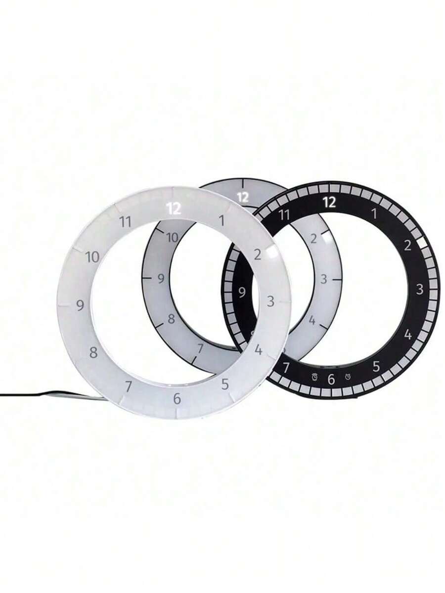 Digital Wall Clock Dual-Use Dimming Digital Circular Photoreceptive ...