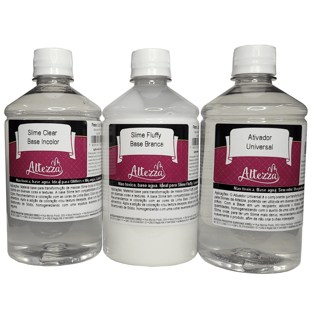 Super Premium Complete Slime Kit - Clear Glue 500g + Fluffy Glue 500g ...